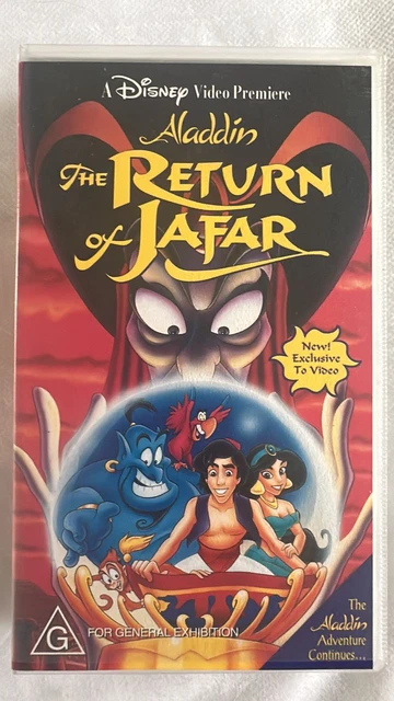 THE RETURN OF Jafar VHS 1994 Disney Aladdin Sequel Animated Adventure ...