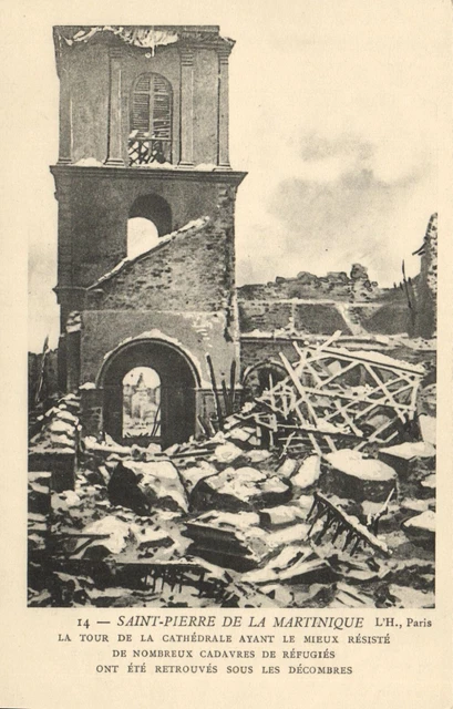 PC MARTINIQUE CARIBBEAN SAINT-PIERRE DISASTER, VINTAGE POSTCARD (b53484 ...