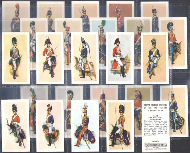 RINGTONS (TEA)-FULL SET- British Cavalry Uniforms 19Th Century 1971 (25 ...