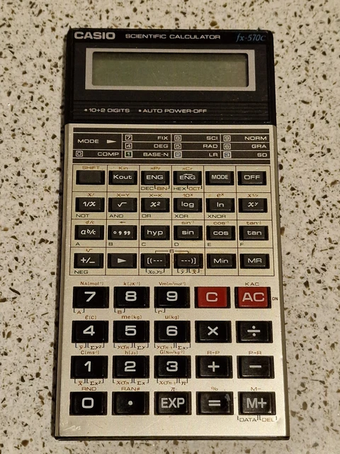 VINTAGE CASIO FX-570C Retro SCIENTIFIC CALCULATOR £18.40 - PicClick UK