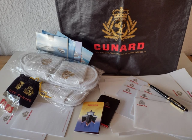 CUNARD KREUZFAHRT QUEEN Mary 2, großes Fanpaket: Pins "Gold-Status ...