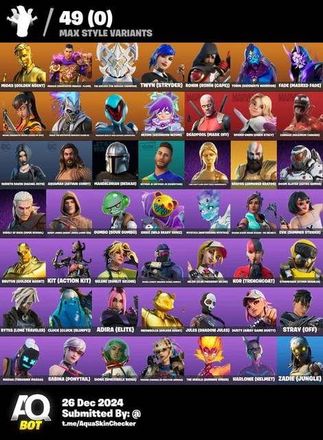 STACKED FN ACCOUNT with kratoes pickaxe and bunch of exclusive skins E ...