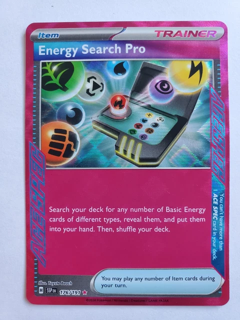 POKEMON- ENERGY SEARCH PRO (Surging Sparks) ACE SPEC card #176/191. $1. ...