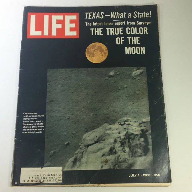 VTG LIFE MAGAZINE July 1 1966 The True Color of the Moon Cover and ...