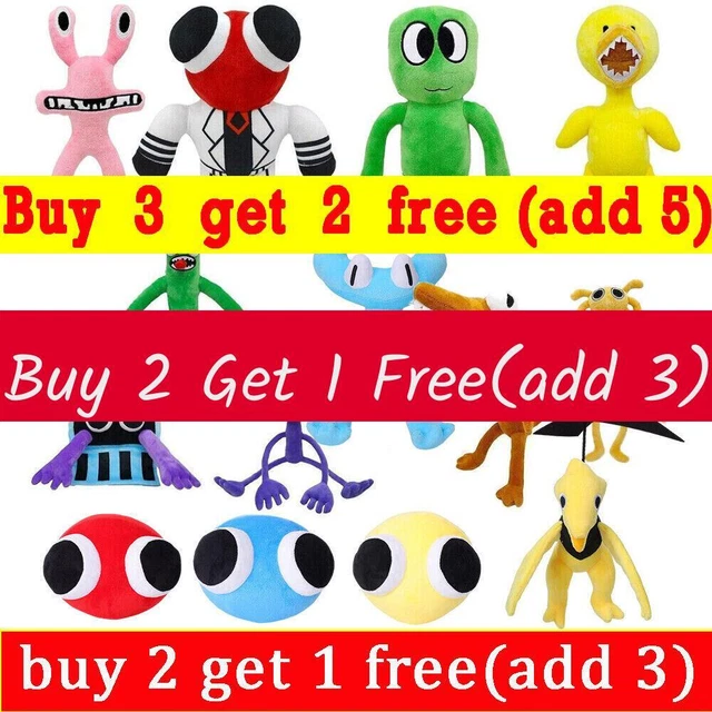 RAINBOW FRIENDS CHAPTER 2 Yellow Friend Cyan Plush Toy Soft Stuffed ...