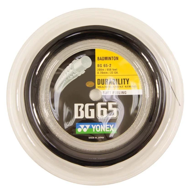 YONEX BG65 BADMINTON Racket String - 200m - Black $120.74 - PicClick