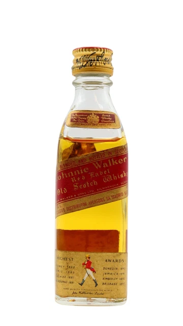JOHNNIE WALKER - Red Label Miniature (Old Bottling) Whisky 5cl £52.45 ...