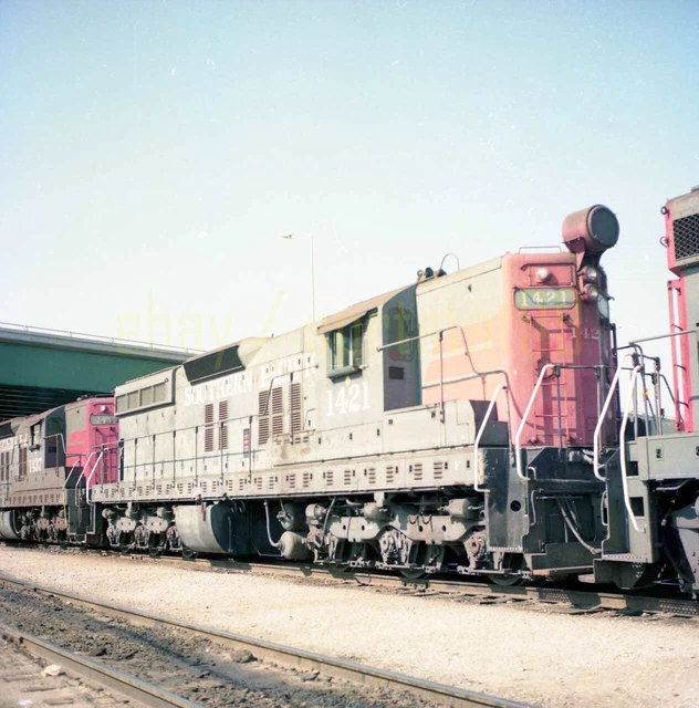 LOCOMOTIVE SP SOUTHERN Pacific EMD SD7 #1421 - Négatif ferroviaire ...