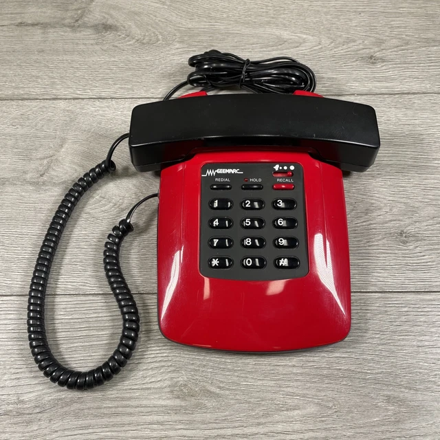 VINTAGE RETRO RED Geemarc Dallas Push Button Home Phone £17.99 ...