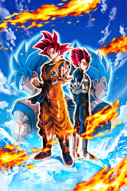 Poster Dragon Ball Vegeta E Goku Ssj Gogeta Vegeto12inx18in Spedizione Gratuita Eur 1085