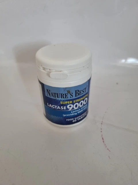 SUPER STRENGTH LACTASE Tablets 9000FCC Enzyme Units MaxStrength ...