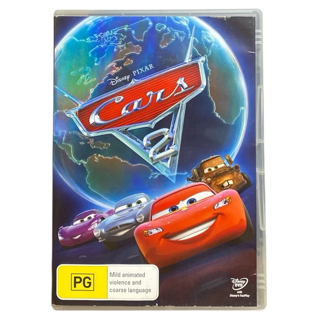 CARS 2 DVD Disney Pixar Region 4 PAL Animated Kids Movie Lightning ...
