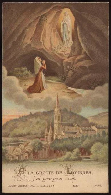 ANTICO SANTINO CROMO-HOLY card MADONNA DI LOURDES EUR 5,00 - PicClick IT