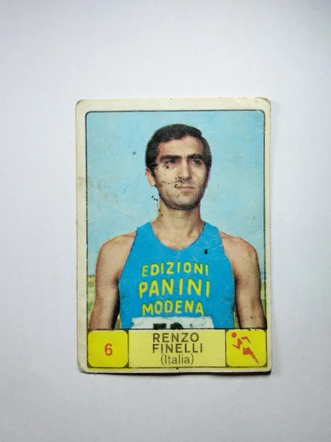 FIGURINA CAMPIONI DELLO SPORT PANINI 1968/69 RENZO FINELLI n 6 REC EUR ...