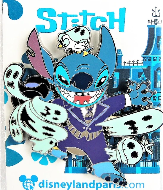 DISNEYLAND PARIS PHANTOM Manor Stitch Scrump Duck Ghosts & Gouls Pin £ ...