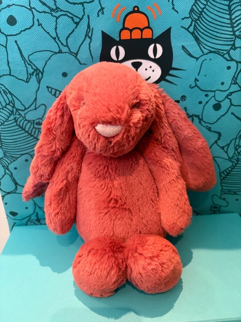 JELLYCAT MEDIUM BASHFUL Cinnamon Bunny - BNWOT Genuine Rare & RETIRED £ ...