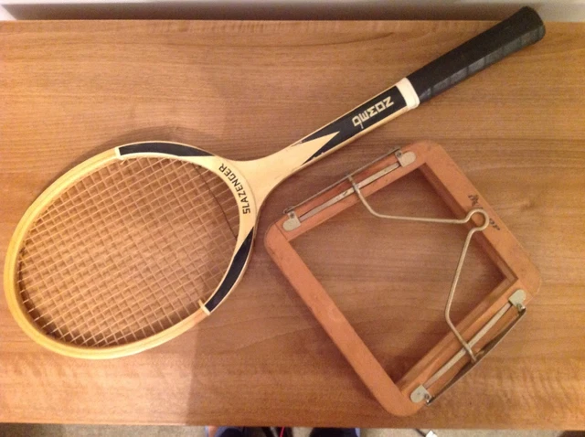 VINTAGE RETRO TENNIS Racquet Slazenger Demon Wood Collectible Display ...
