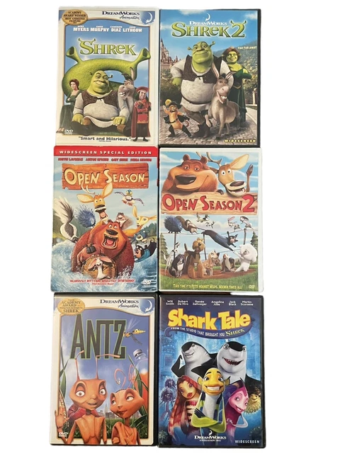 DREAMWORKS & OTHER Children’s Animation DVD Movie Lot X6 Shrek Antz ...