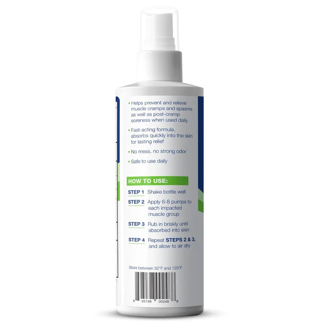 THERAWORX RELIEF FOR Muscle Cramps Spray Fast-Acting Muscle Spasm, Leg ...