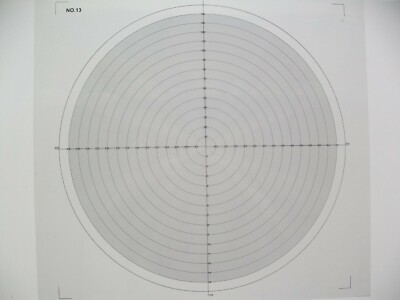 OPTICAL COMPARATOR CHART for Profile Projector Overlay,NO.16 Mitutoyo ...