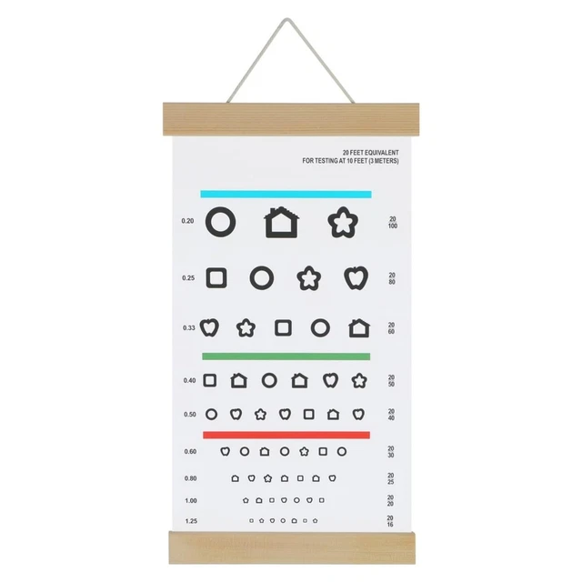 10FT PAEDIATRIC EYE Chart Childrens Childs Kids Visual Acuity Test Wall ...