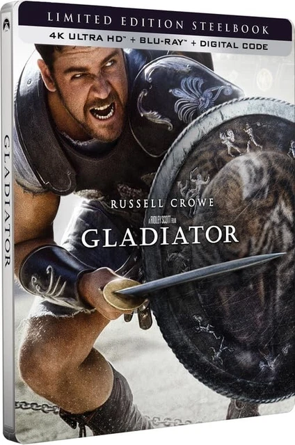 RUSSELL CROWE GLADIATOR 4k Blu Ray LIMITED EDITION STEELBOOK RARE NEW ...