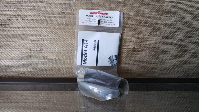 SUREFIRE A14 BATTERY adapter / extender, for: 6P, Z2, C2, G2 - sealed ...