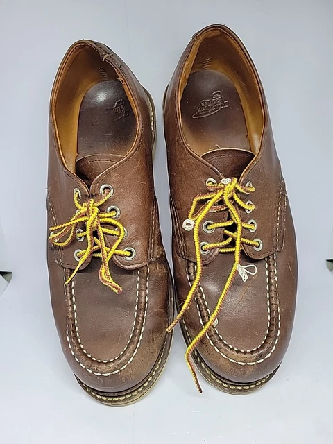 RED WING HERITAGE Men's Moc Toe Oxford Shoes 8109 Brown Leather Size 9D ...
