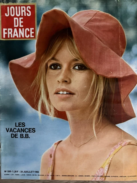 MAGAZINE JOURS DE FRANCE n° 558 - BRIGITTE BARDOT - Juillet 1965 EUR 20,00 - PicClick FR
