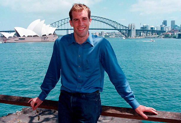TENNIS PLAYER GREG Rusedski poses in front of the Sydney Opera Hou ...