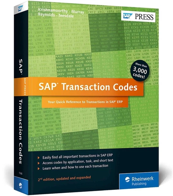 SAP TRANSACTION CODES: Your Quick Reference to Transactions in Sap Erp ...