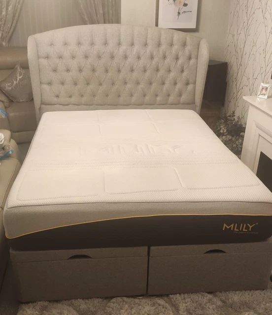 KING SIZE OTTOMAN storage bed with MLILY Premier 2000 Gel-topped ...