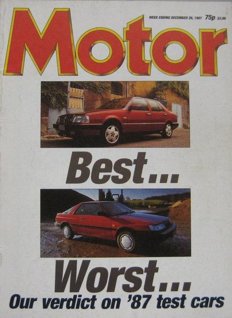 MOTOR MAGAZINE 26/12/1987 featuring Honda Civic CRX road test, Lancia ...