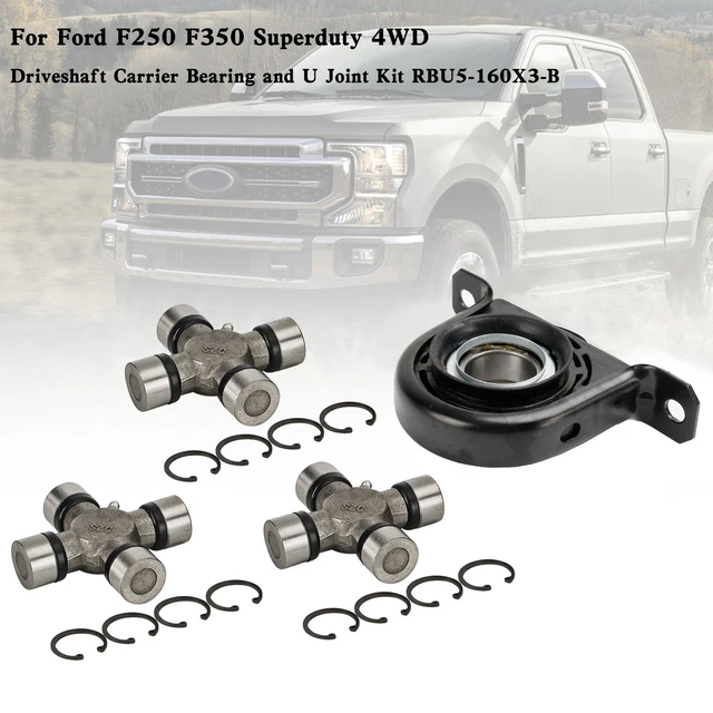 Rear Driveshaft Carrier Bearing & U Joint Kit For Ford F250 F350 U ...