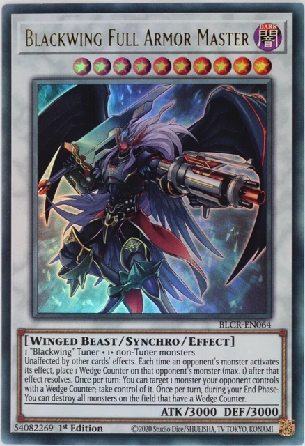 YUGIOH BLACKWING FULL Armor Master BLCR-EN064 Ultra Rare 1st Edition ...