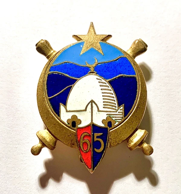 BADGE OF THE 65th African Artillery Regiment, 65th RAA, Blida, Algeria ...