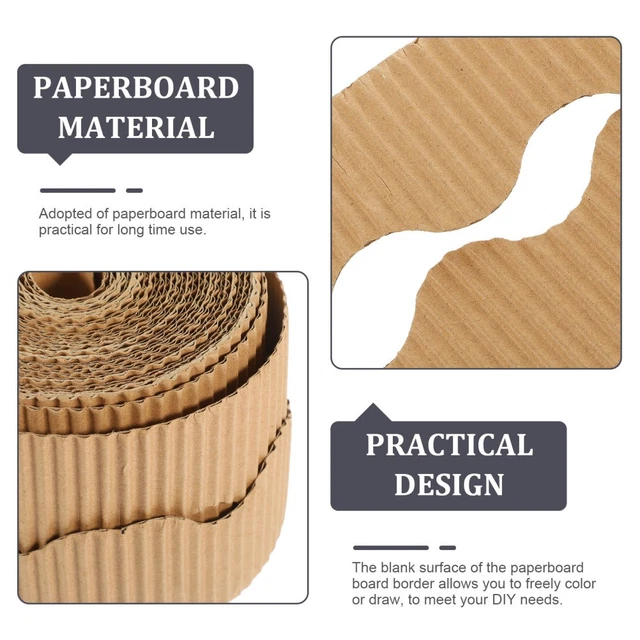 BORDER TRIM FOR Bulletin Board Corrugated Paper Decor Tape Classroom ...