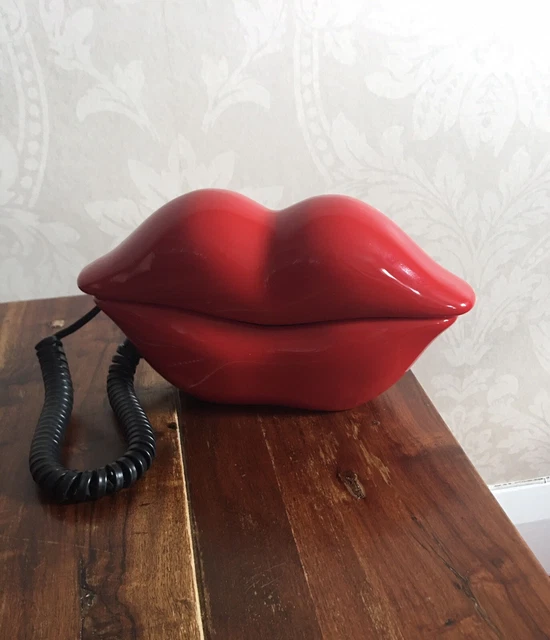 RETRO 80'S RED Lips Phone Kiss Touchtone Telephone £12.99 - PicClick UK