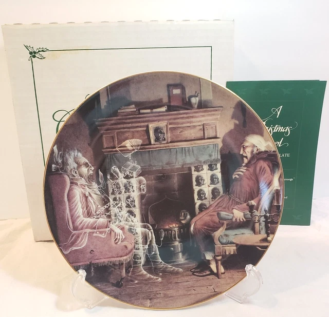 A CHRISTMAS CAROL Plate Two Marley’s Ghost Appears To Scrooge 1992 DEPT ...