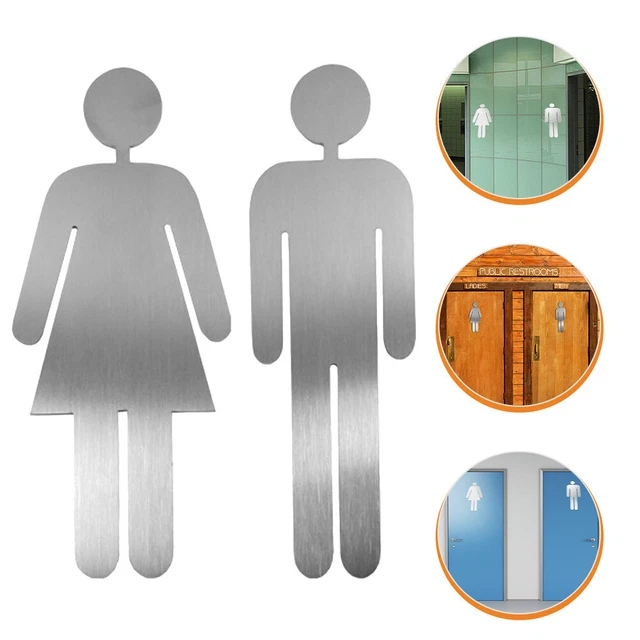 COMPACT METAL TOILET Signs Restroom Signs Toilet Symbols Bathroom Signs ...