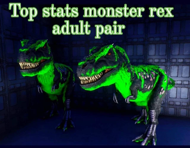 REX TOP PAIR MONSTER Ark Survival Ascended Official PVE Crossplay) £8. ...