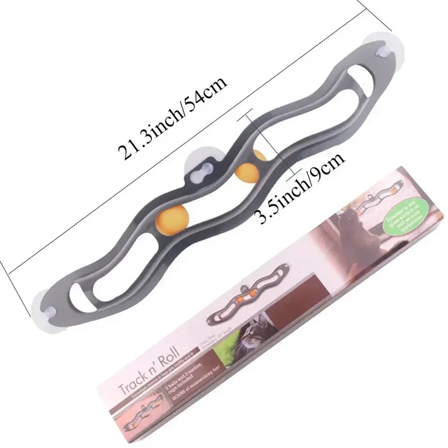 NEW TRACK CAT Toy Plastic Sucker Track Ball Pet Accessories Window ...