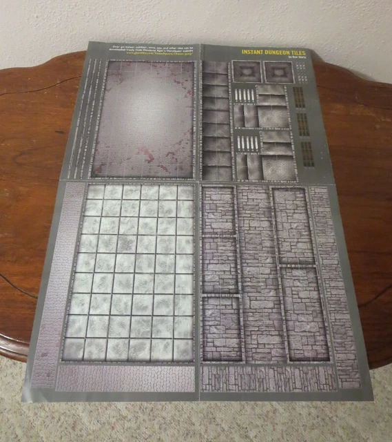INDOOR INSTANT DUNGEON Tiles ~ Stone Castle MINIS BATTLEMAT Poster Map ...