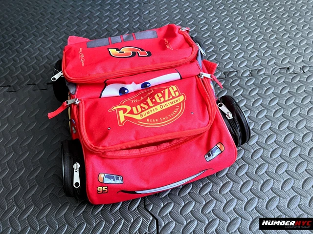 DISNEY PIXAR LIGHTNING McQueen Car Shape Backpack Rust-eze School Red ...