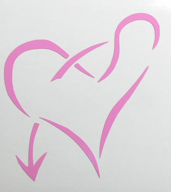 ADESIVO CUORE STICKER decal vynil vetro auto moto scooter heart love ...