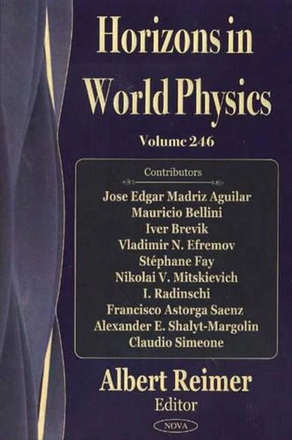 QUANTUM COSMOLOGY RESEARCH Trends: Horizons in World Physics by Albert ...