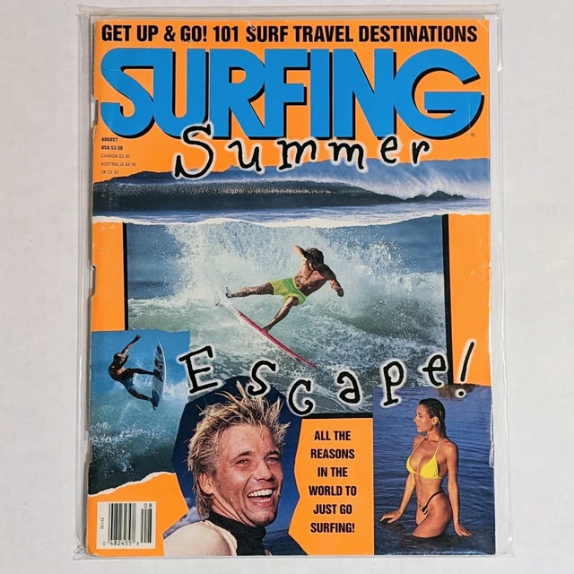 SURFING MAGAZINE AUGUST 1990 Hornbaker, Bielmann, Swegles, Brouillet ...