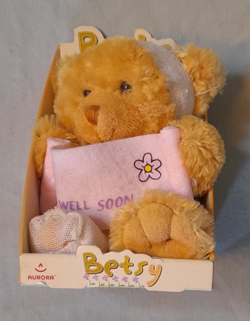AURORA BETSY GET Well Soon Bear Plush £10.00 - PicClick UK