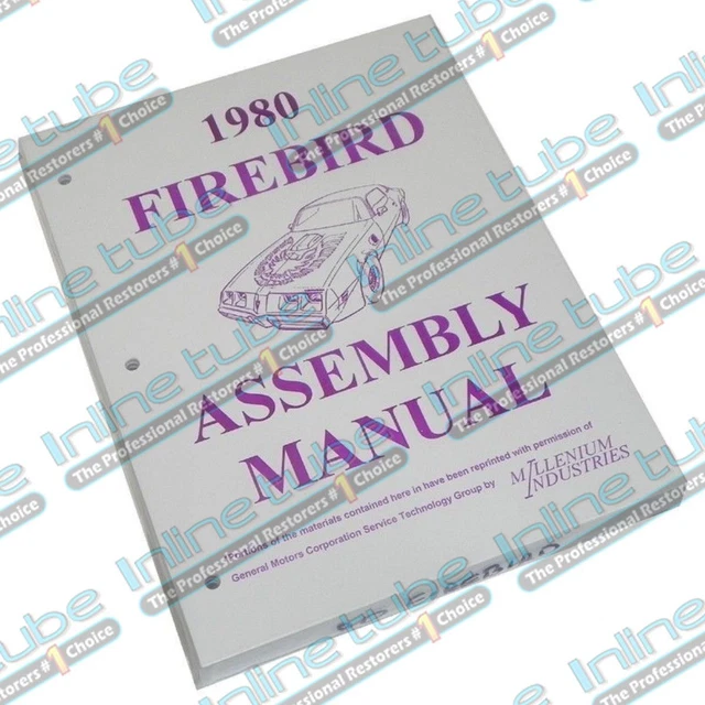 1980 PONTIAC FIREBIRD Trans Am GM Factory Assembly Manual 1pc £27.48 - PicClick UK
