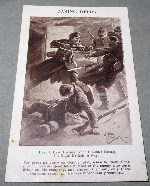 WW1 DARING DEEDS Pte. J Pym Distinguished Conduct Medal 520 £3.99 ...